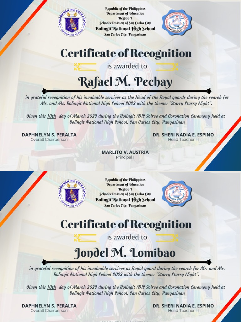 Certificates For Royal Guards | PDF