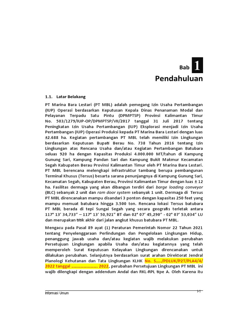 Pendahuluan - MBL 2022 - 100922 | PDF