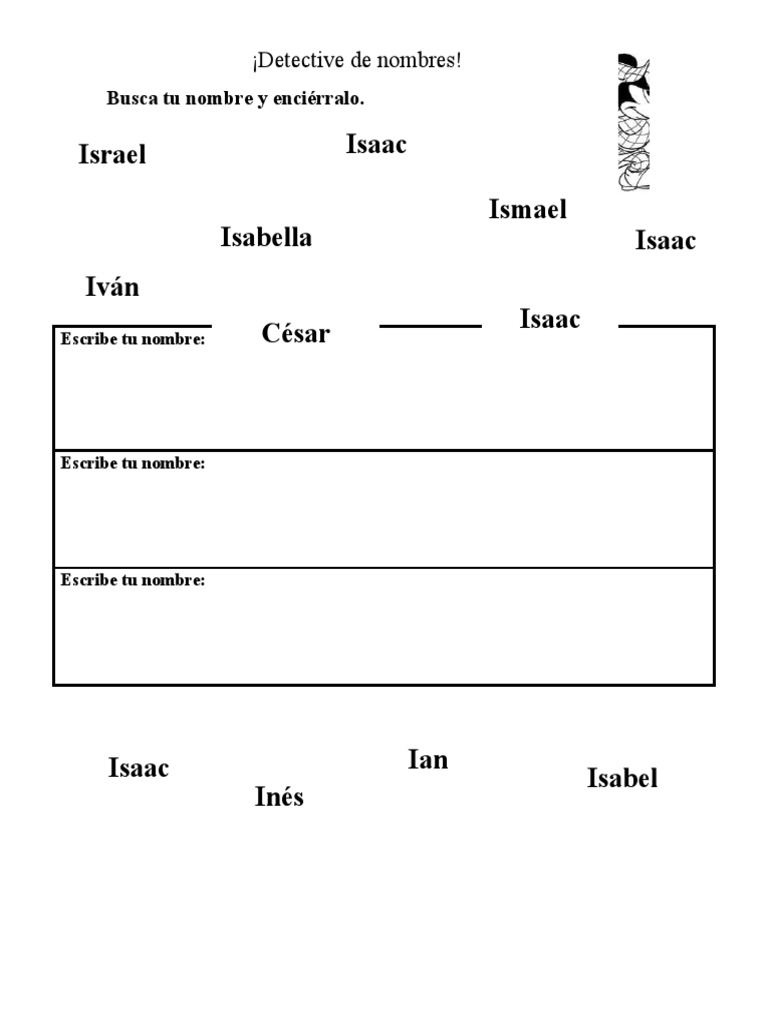 Detective de Nombres | PDF