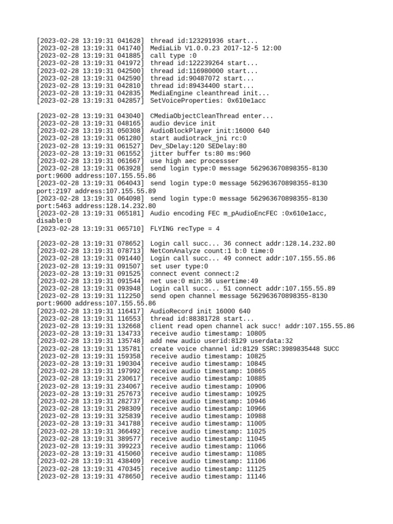 2023 02 28 - Log | PDF | Internet Protocols | Communications Protocols