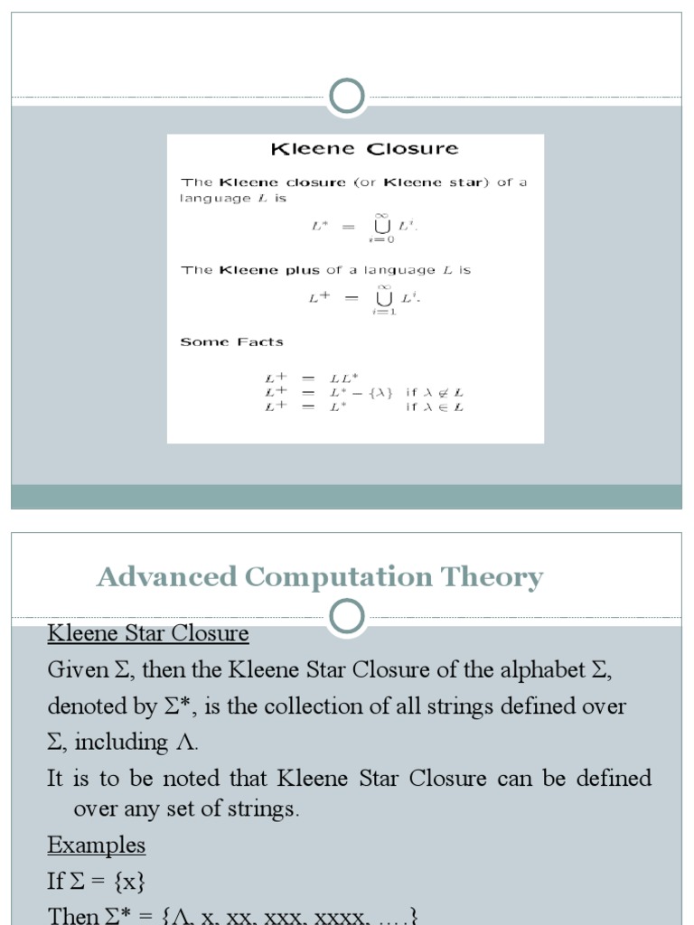 Kleene Star Closure Explained | PDF