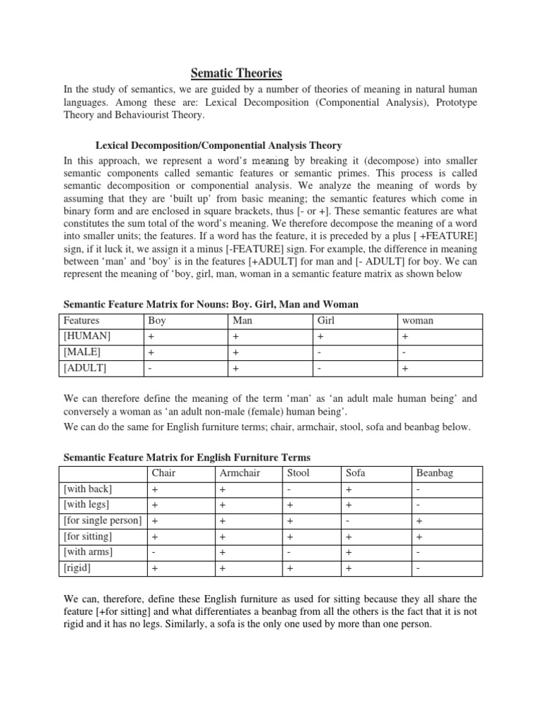 Semantic Theories | Download Free PDF | Concept | Word