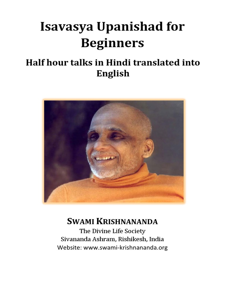 Isavasya Upanishad For Beginners | PDF | Ātman (Hinduism) | Upanishads
