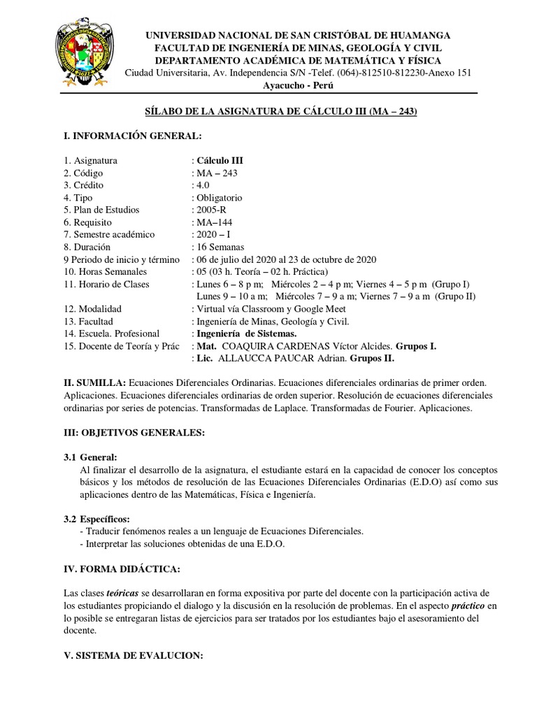 Calculo Iii | PDF | Ecuaciones | Ecuaciones diferenciales