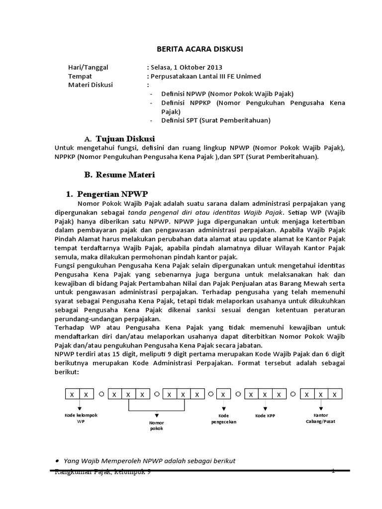 Pengertian Dan Fungsi NPWP NPPKP | PDF
