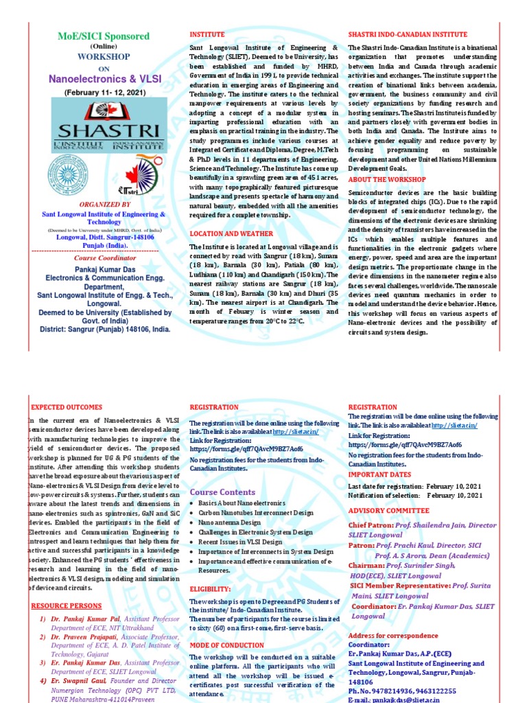 Brochure SICI-2021 | PDF | Integrated Circuit | Physical Sciences