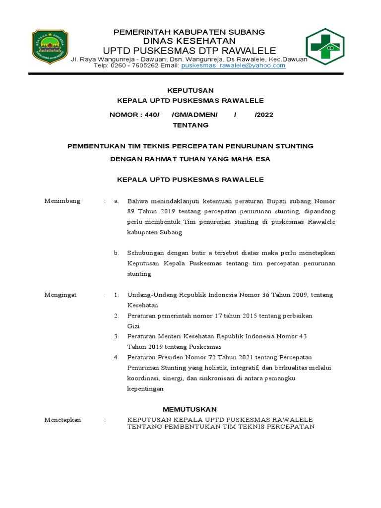 SK Stunting 2022 | PDF