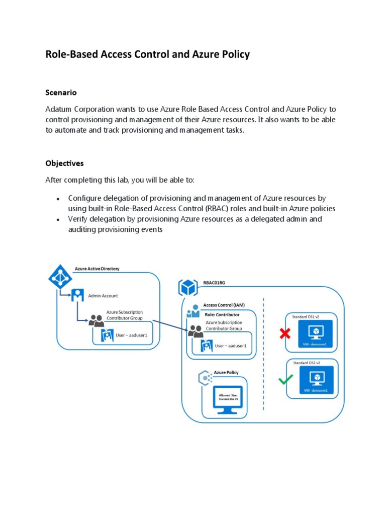 Role-Based Access Control and Azure Policy Configuration | PDF | Security | Cyberwarfare