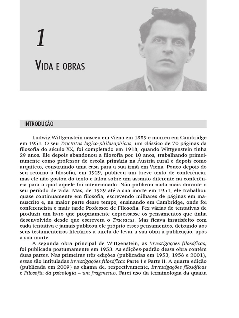 Ida E Obras: Introdução | PDF | Ludwig Wittgenstein | Gottlob Frege