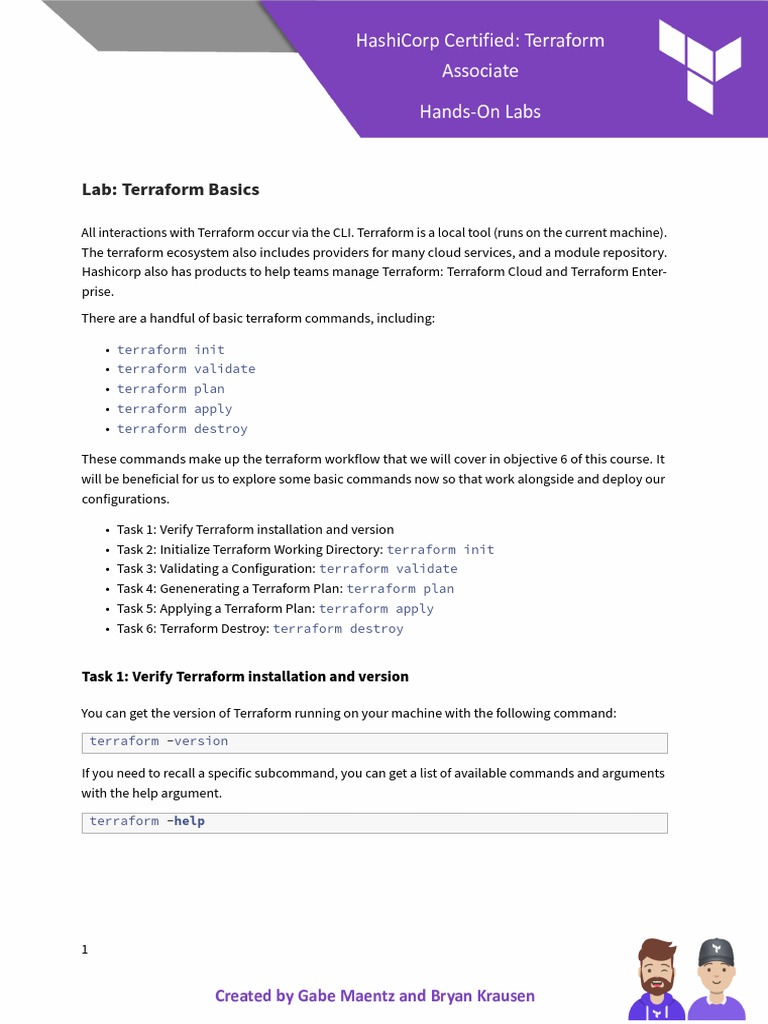 2a Terraform Basics Pdf String Computer Science Systems Engineering