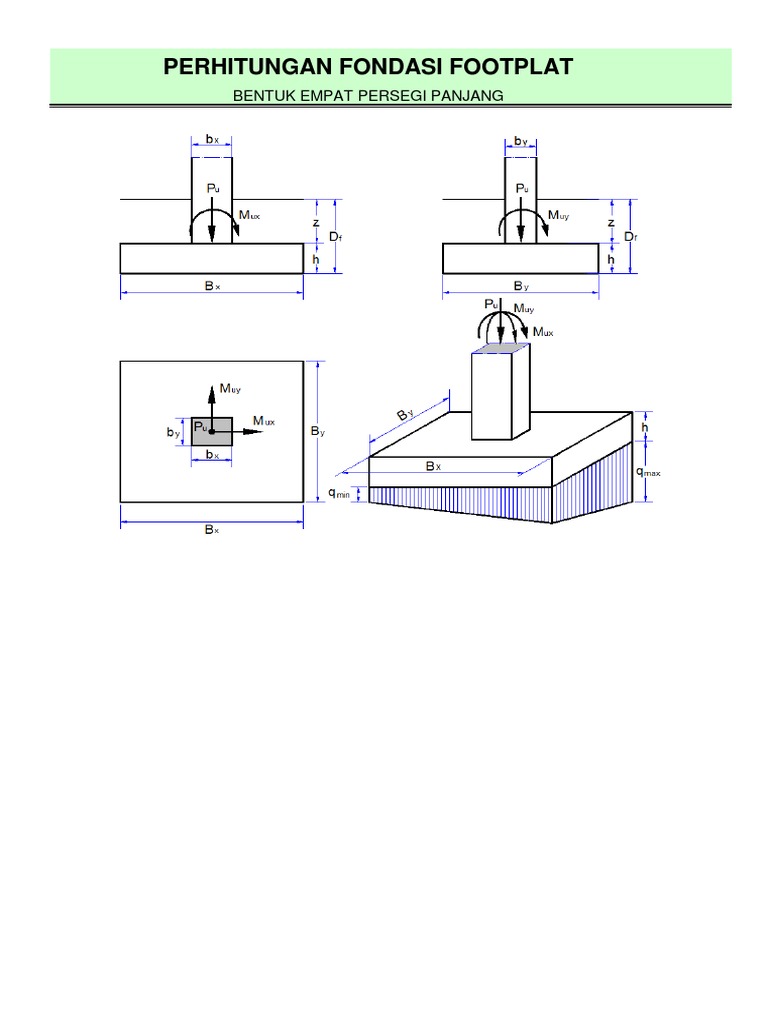 016 Struktur Pondasi Foot plate.pdf | PDF