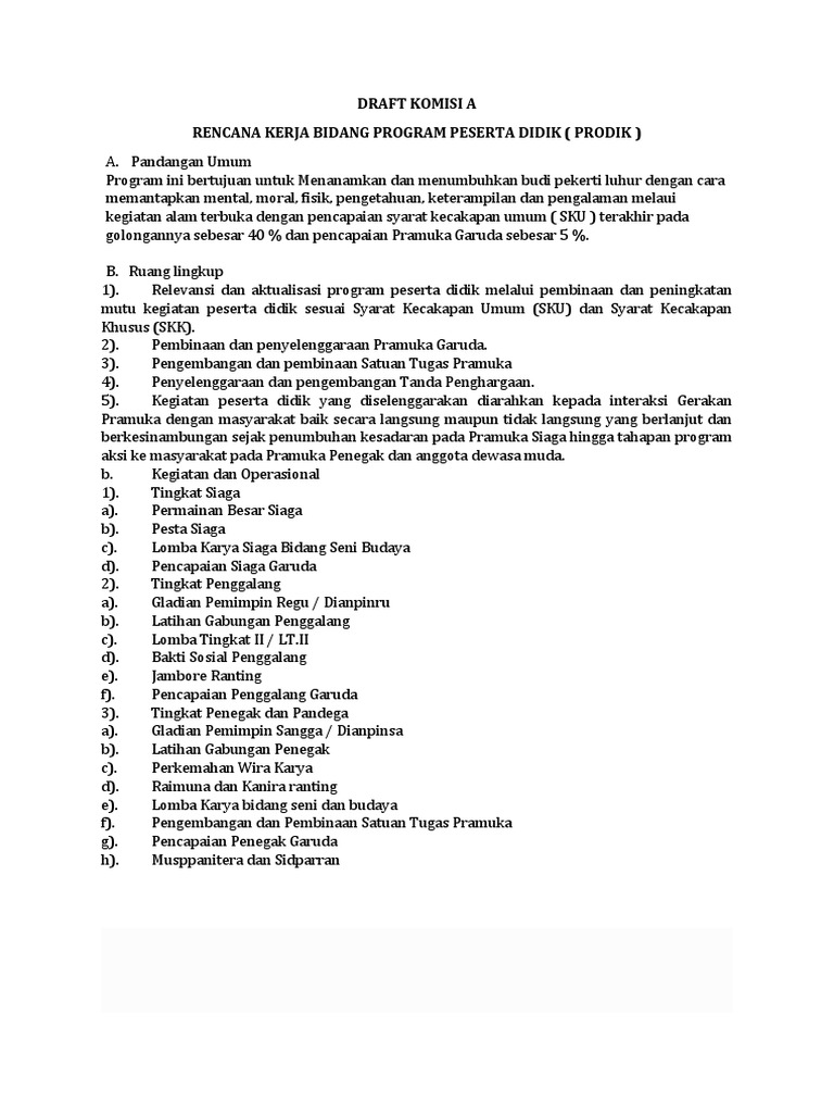 Draft Sidang Komisi Rakeran | PDF