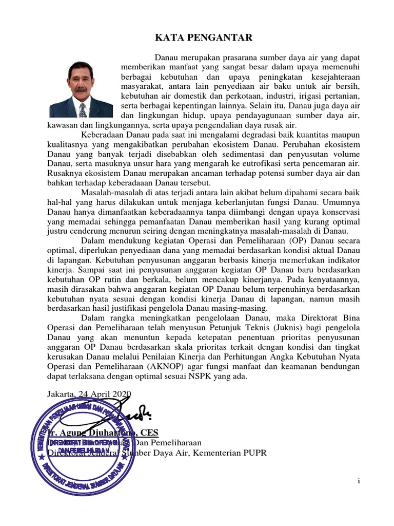 Juknis PK Dan Aknop Danau | PDF