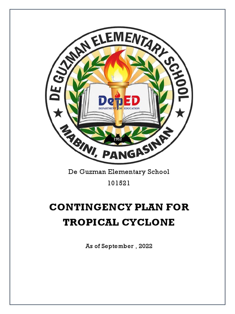 De Guzman School Cyclone Contingency Plan | PDF | Tropical Cyclones ...