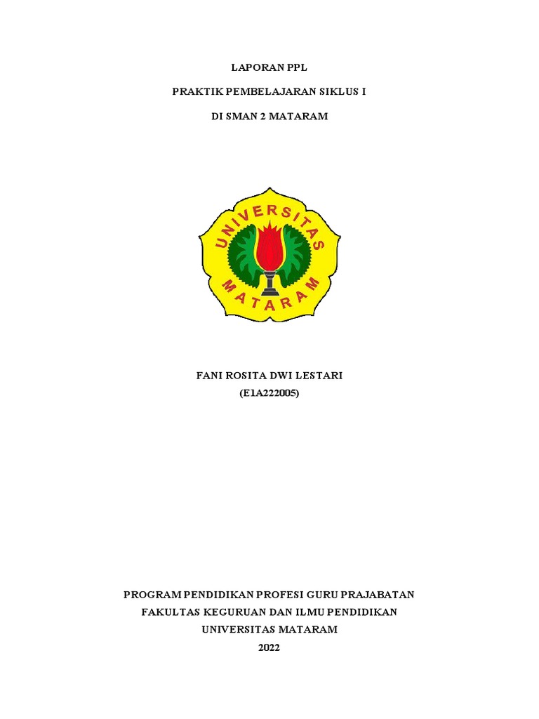 Laporan Ppl Siklus I Pdf