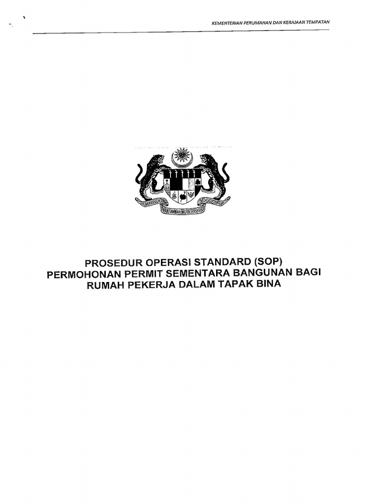 Workers Quarters Permit SOP 2020 Dec | PDF