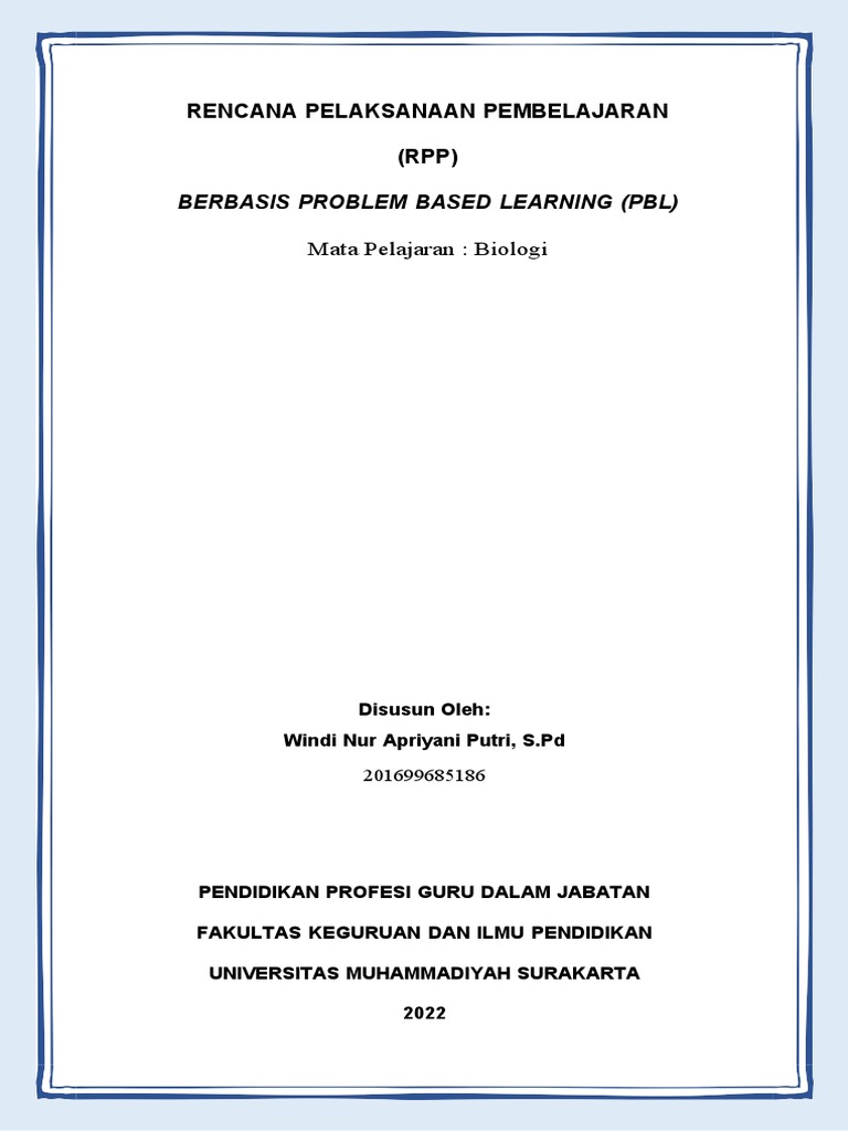 RPP PBL Sistem Pencernaan | PDF | Kesehatan Holistik