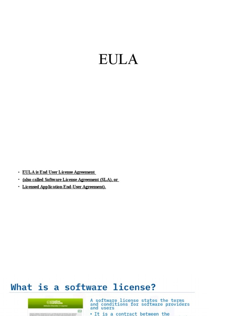 EULA | PDF