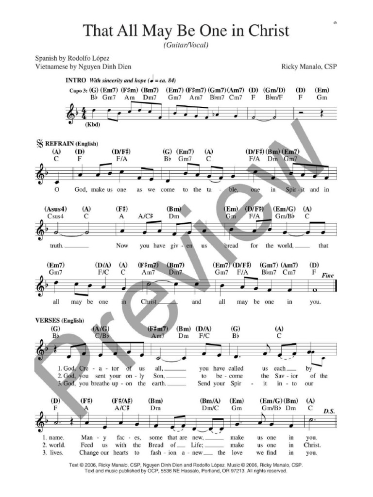 That All May Be One in Christ | PDF