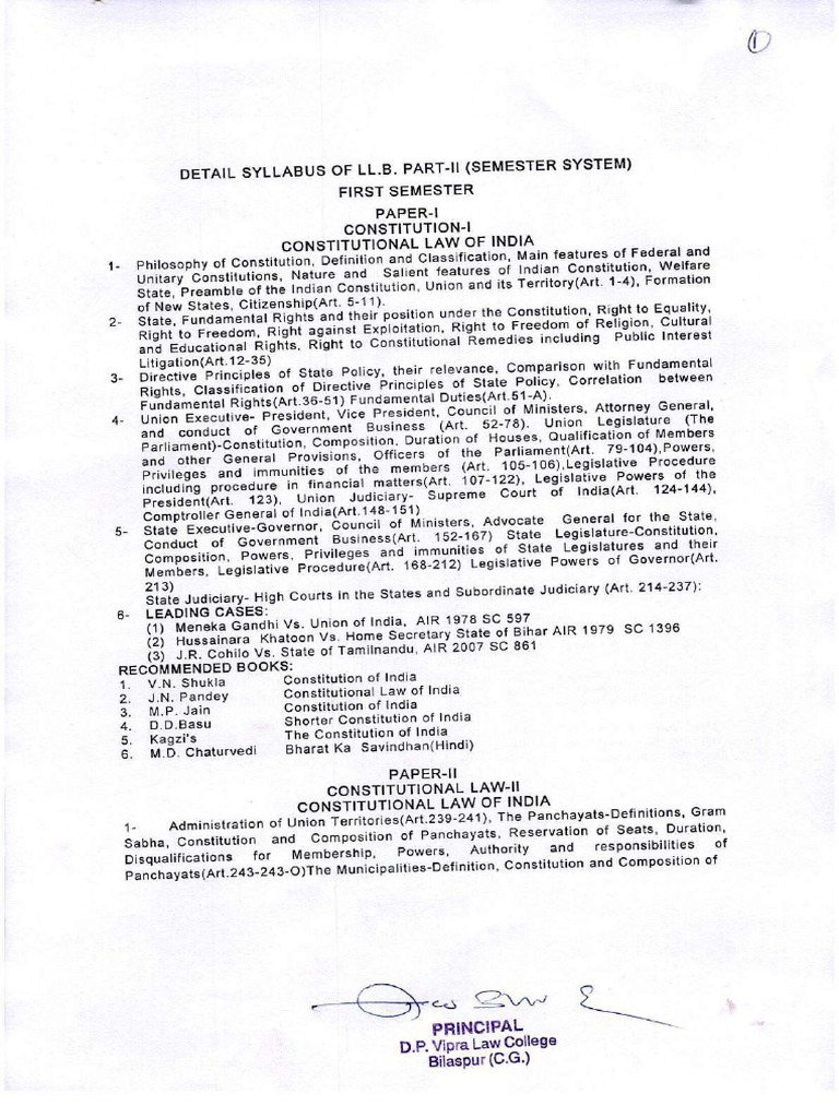 LLB Part Two First Sem. New Course Code 912 913 - 0001 PDF | PDF