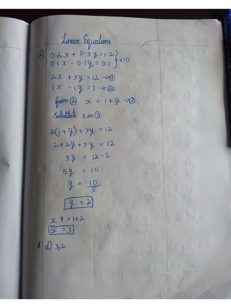 Linear Equations Tution Test | PDF