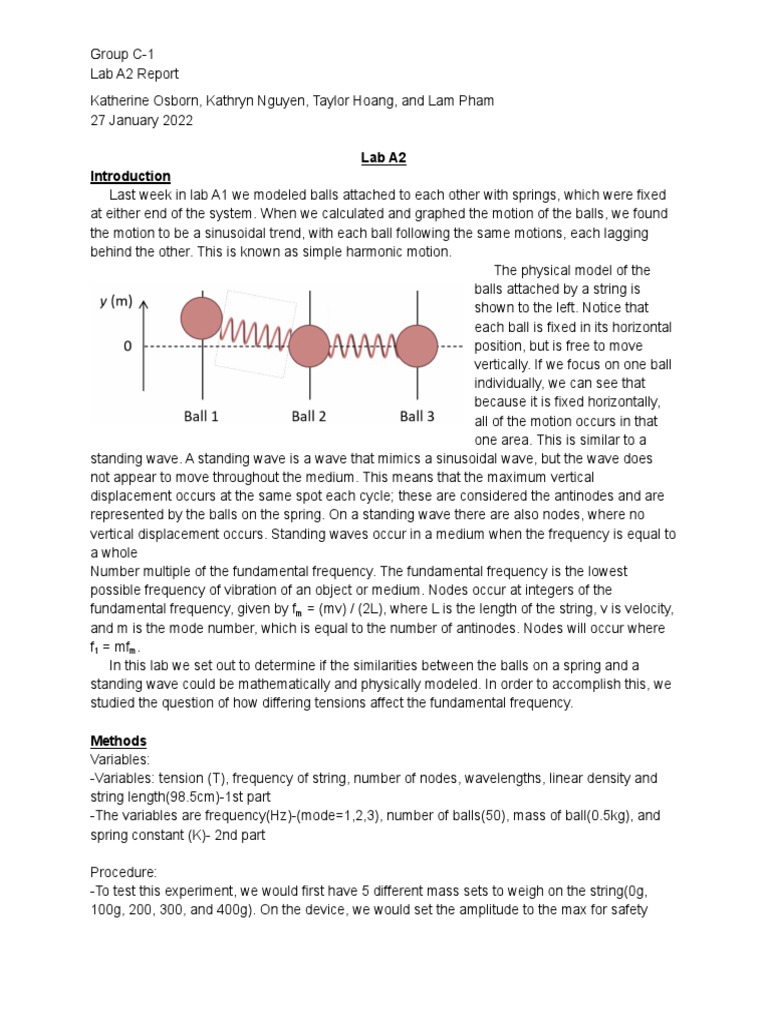 Lab A2 Report | Download Free PDF | Waves | Frequency