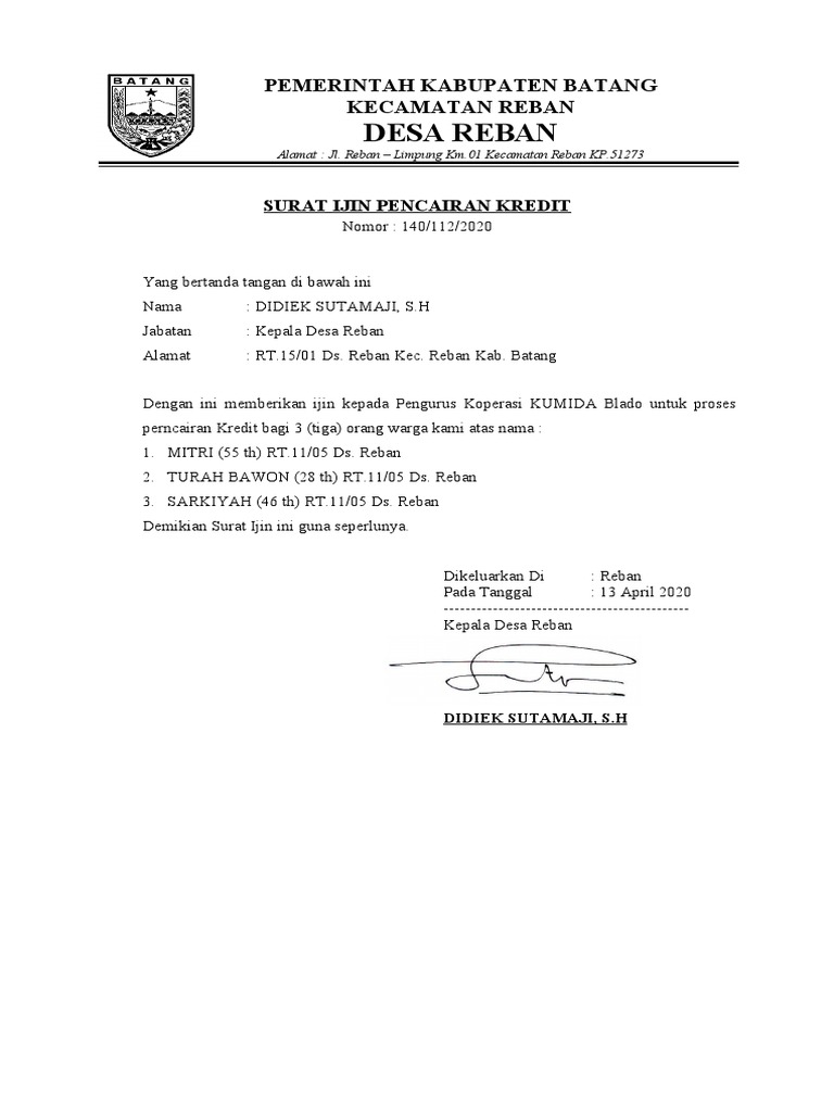 4. Surat Ijin Usaha.docx | PDF