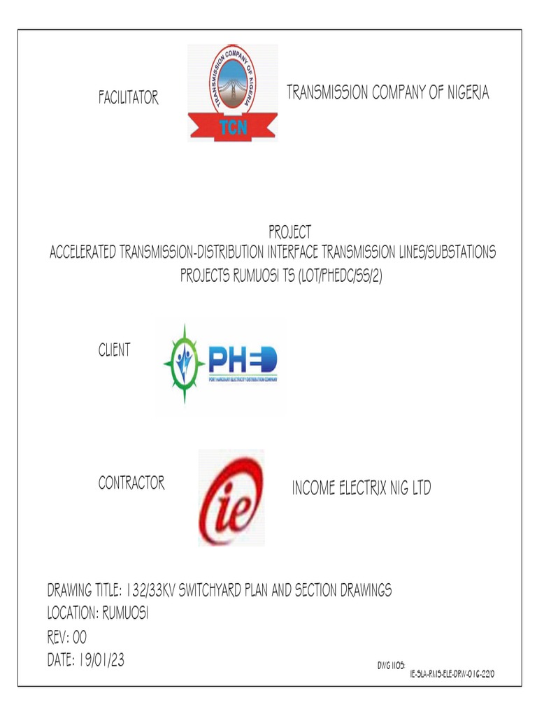 Elevation Drawing of 132 - 33KV Substation | PDF | Electrical ...