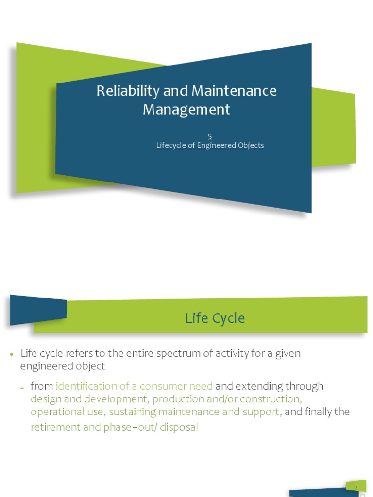 5 - Lifecycle of Engineered Objects | PDF | Life Cycle Assessment ...