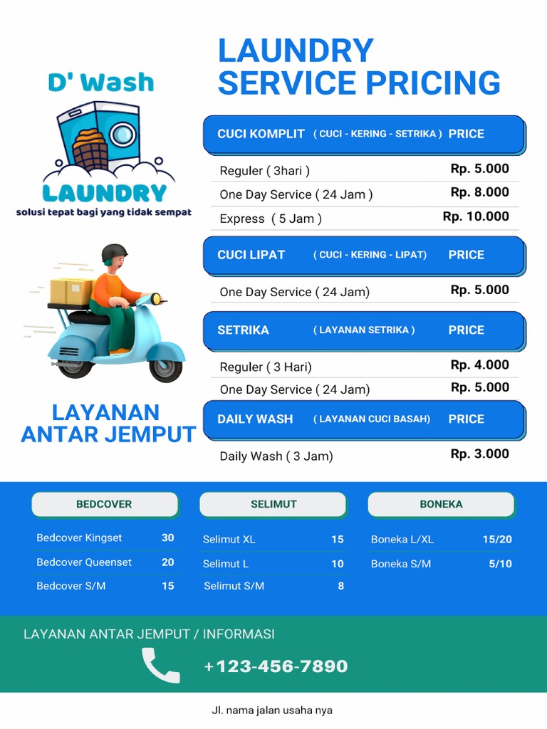 Laundry Pricing List | PDF