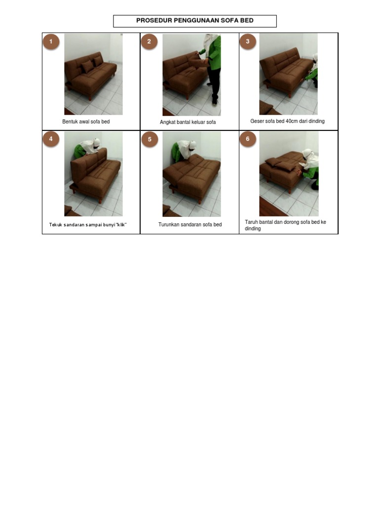 Cara Menggunakan Sofa Bed | PDF