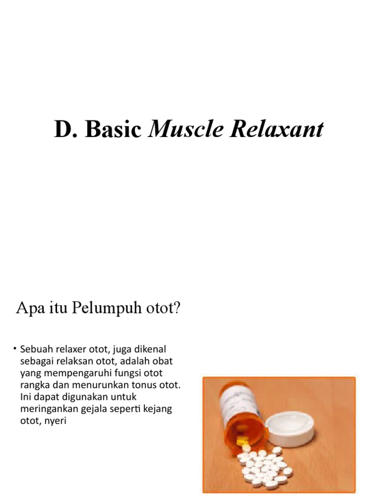 Basic Muscle Relaxant | PDF