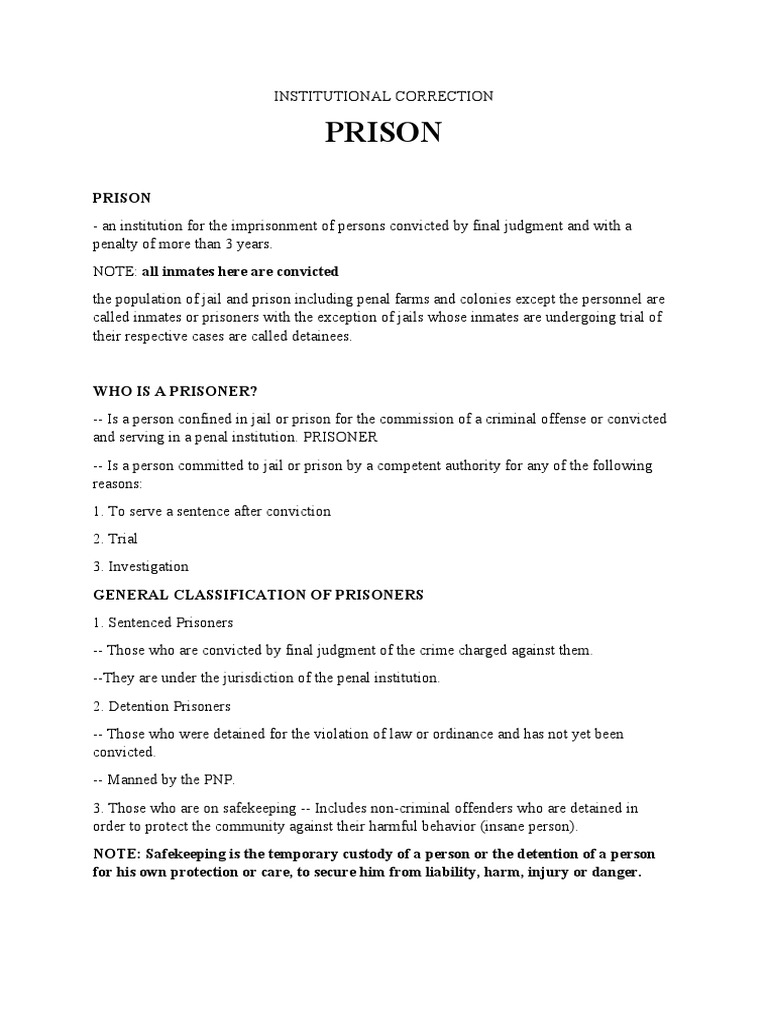 Prison and Jails | PDF | Prison | Detention (Imprisonment)