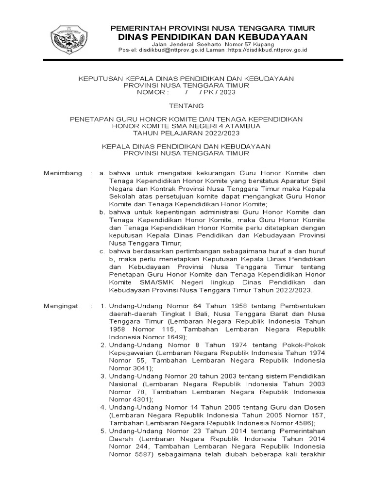 SK DINAS - 2022_2023.doc | PDF