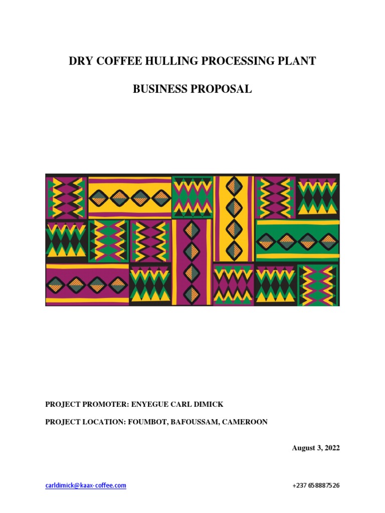Coffee Hulling Plant Business Proposal | PDF | Coffee | Taxes