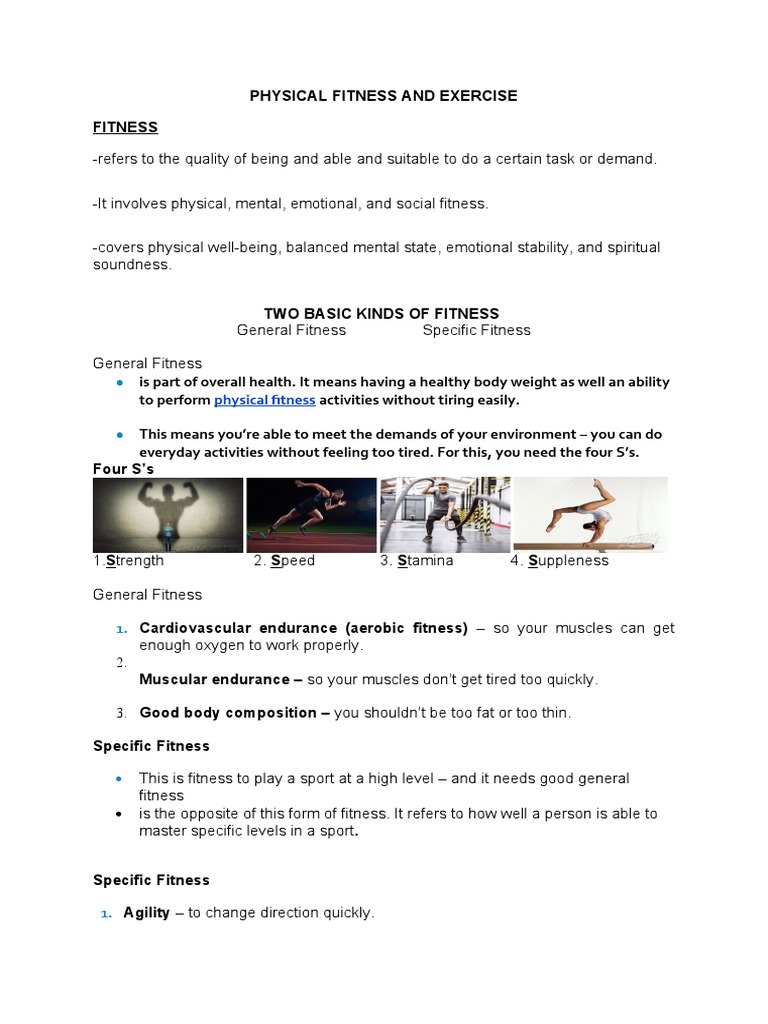 Physical Fitness and Exercise | PDF | Physical Fitness | Skeletal Muscle