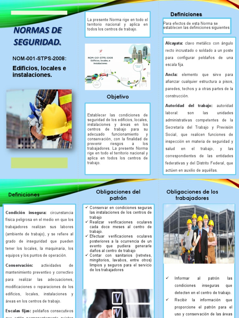 Tríptico de Las Normas de Seguridad | PDF