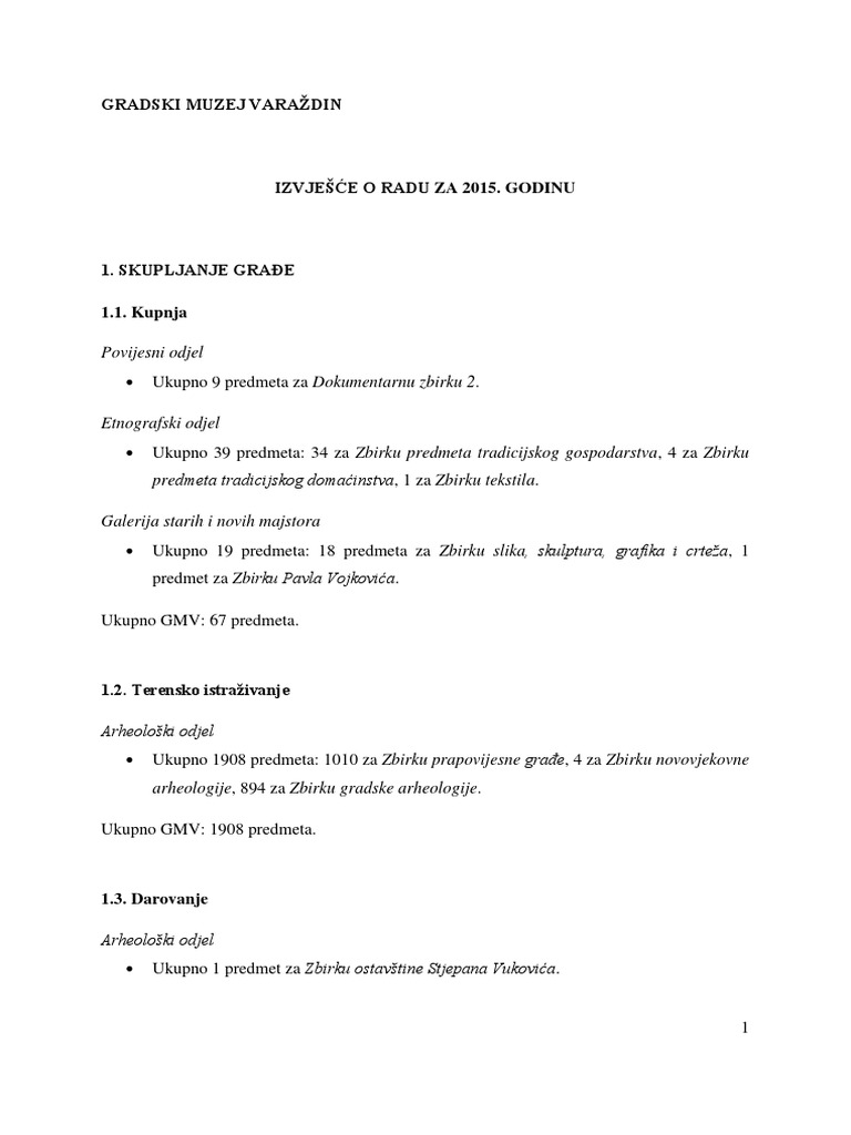 Gradski Muzej Varaždin - MDC | PDF