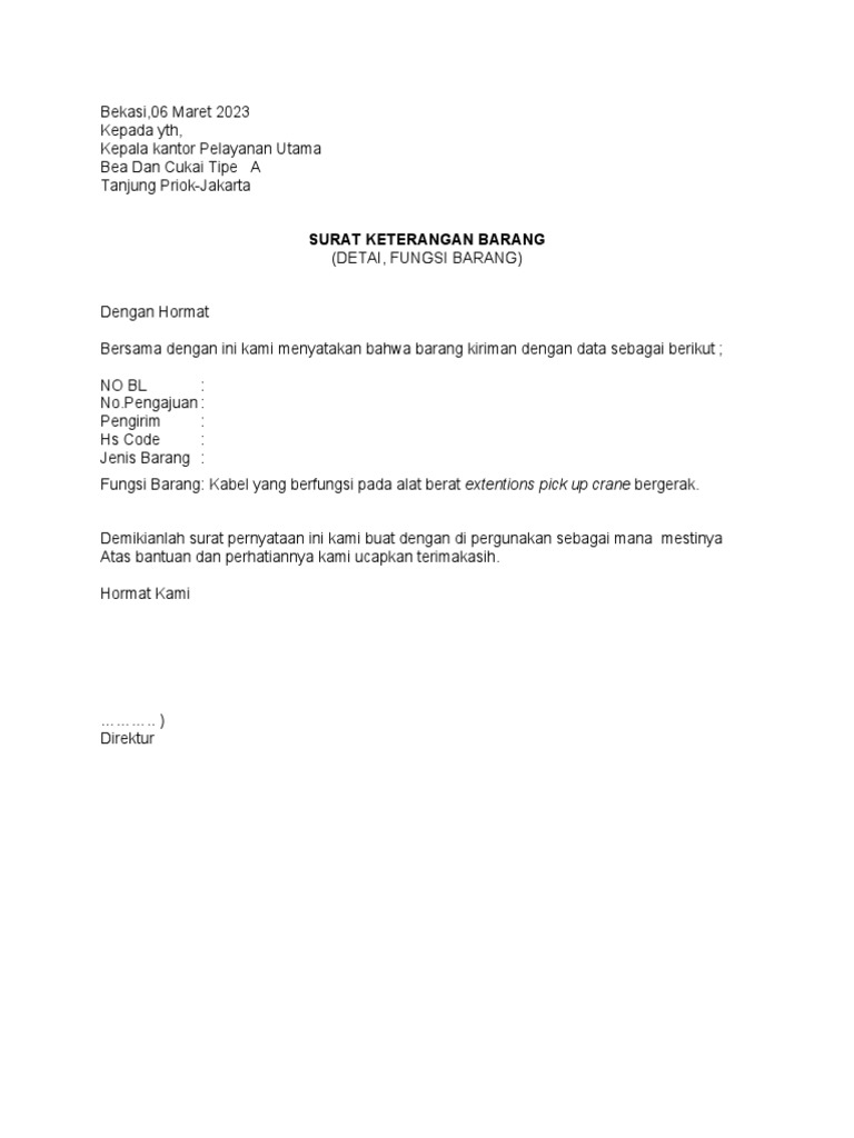 Surat Keterangan - SCRB | PDF