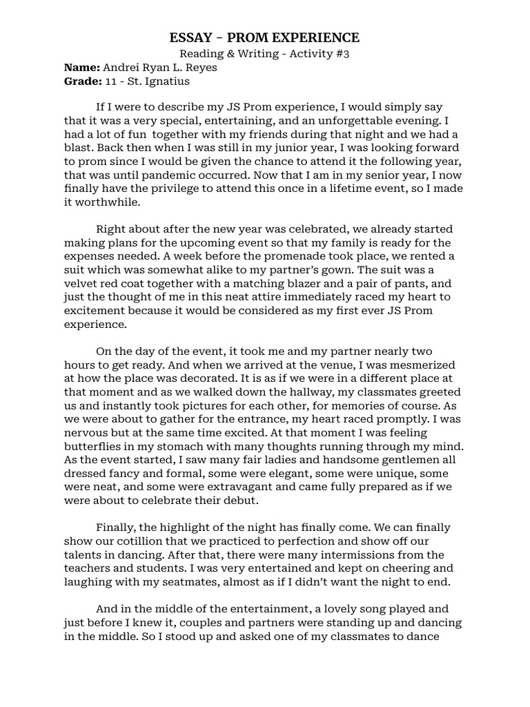 Prom Night Memories | PDF | Prom