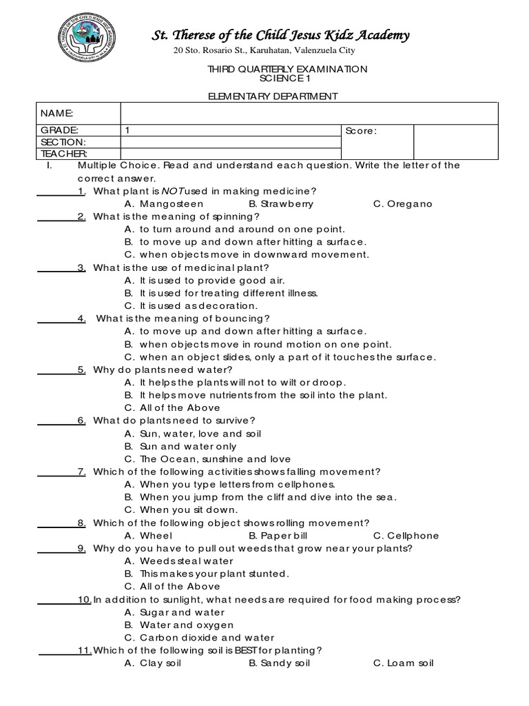 Science 1 | PDF | Soil | Plants Science 1 | PDF | Soil | Plants