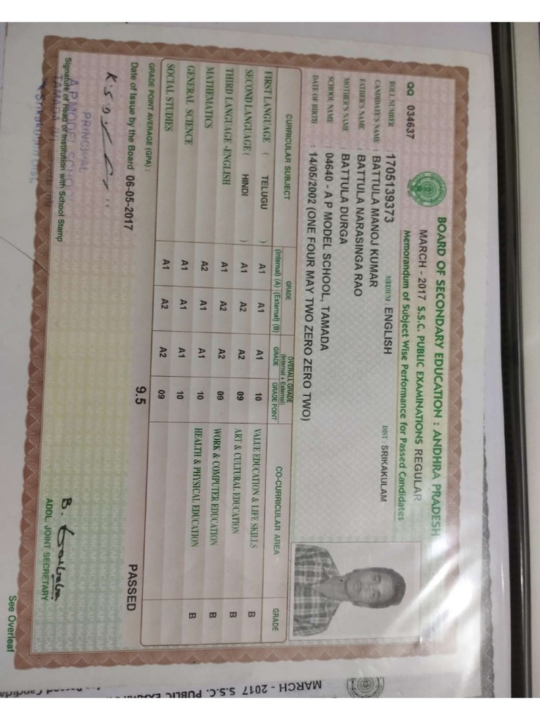 SSC Certificate PDF | PDF