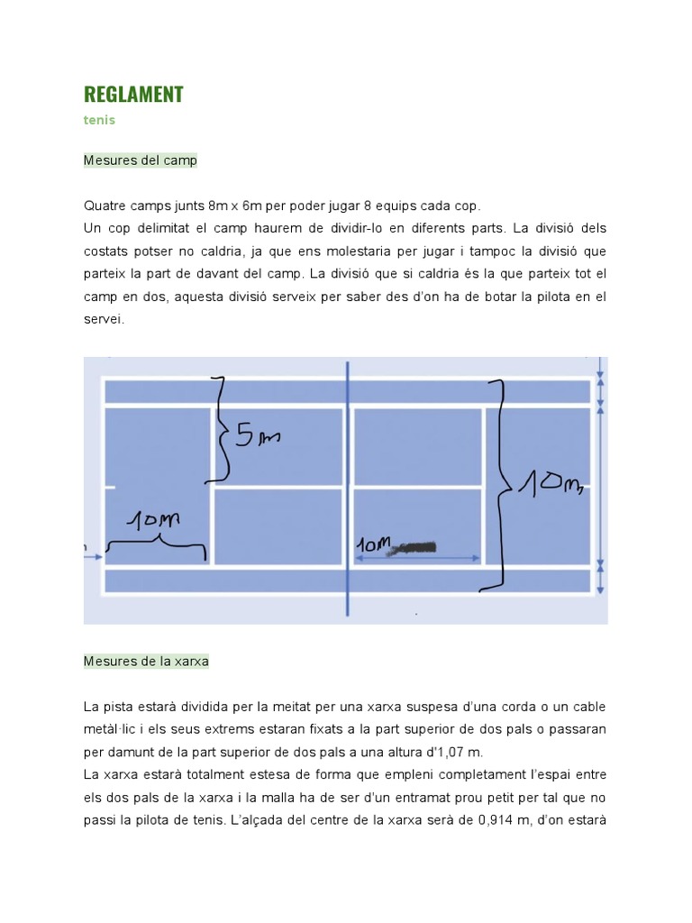 Reglament Tenis | PDF