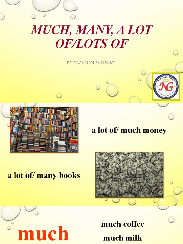 Much Many A Lot of | PDF