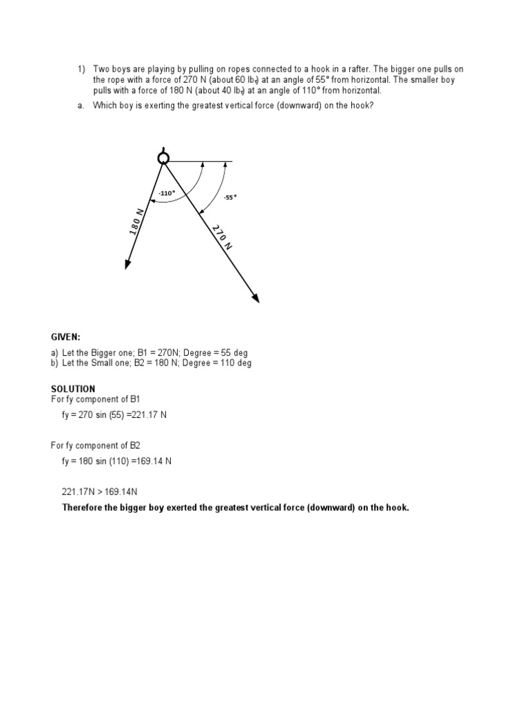 1.A Forces, Components and Resultant | Download Free PDF | Euclidean Vector | Motion (Physics)