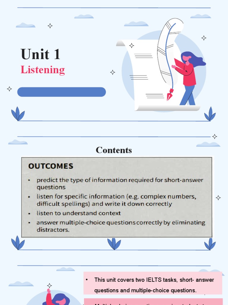 Unit 1 Listening Mindset 1 | PDF