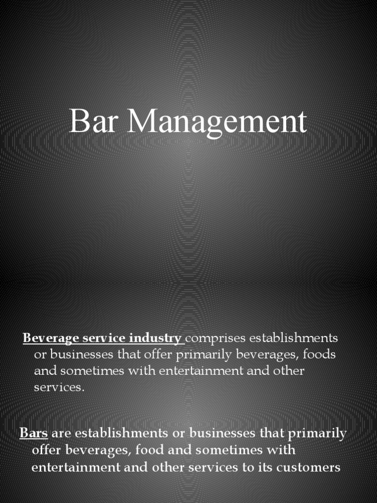 Bar Management c1 | PDF | Pub | Sumer