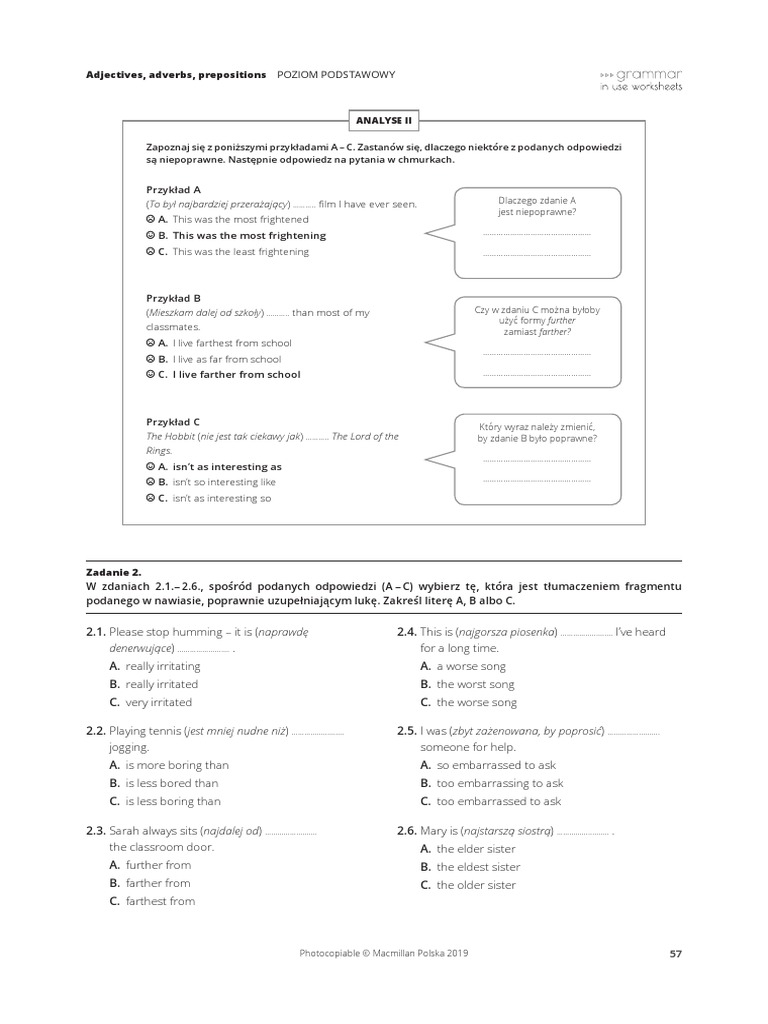 Grammar - in - Use - Worksheets Adjadvprep | PDF