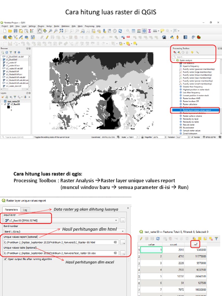 Perhitungan Luas Raster Di Qgis | PDF