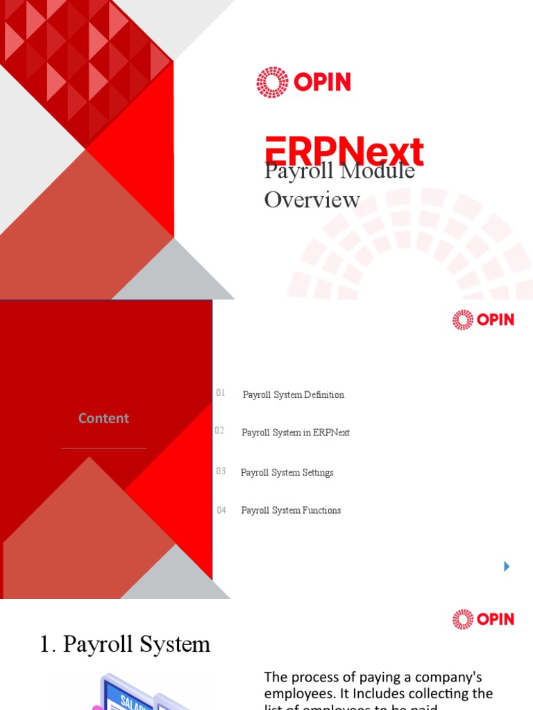 ERPNext Payroll Module Overview | PDF | Payroll | Salary